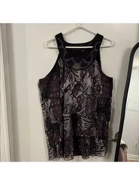 MXM | Tops | Show Special Mxm Beaded Tiered Top Size 2 | Poshmark